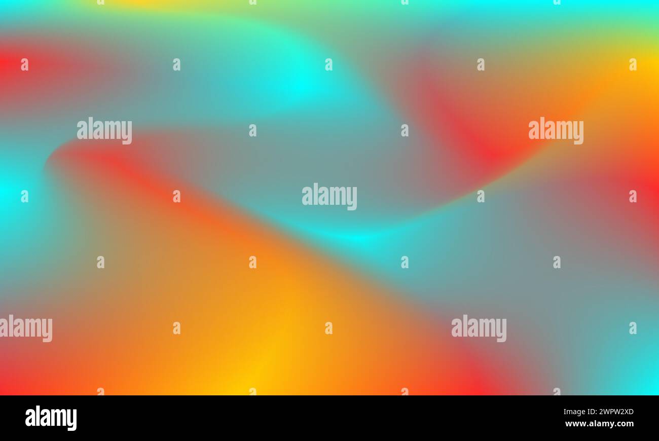 Wavy and bright blue, red, orange color gradient background texture ...