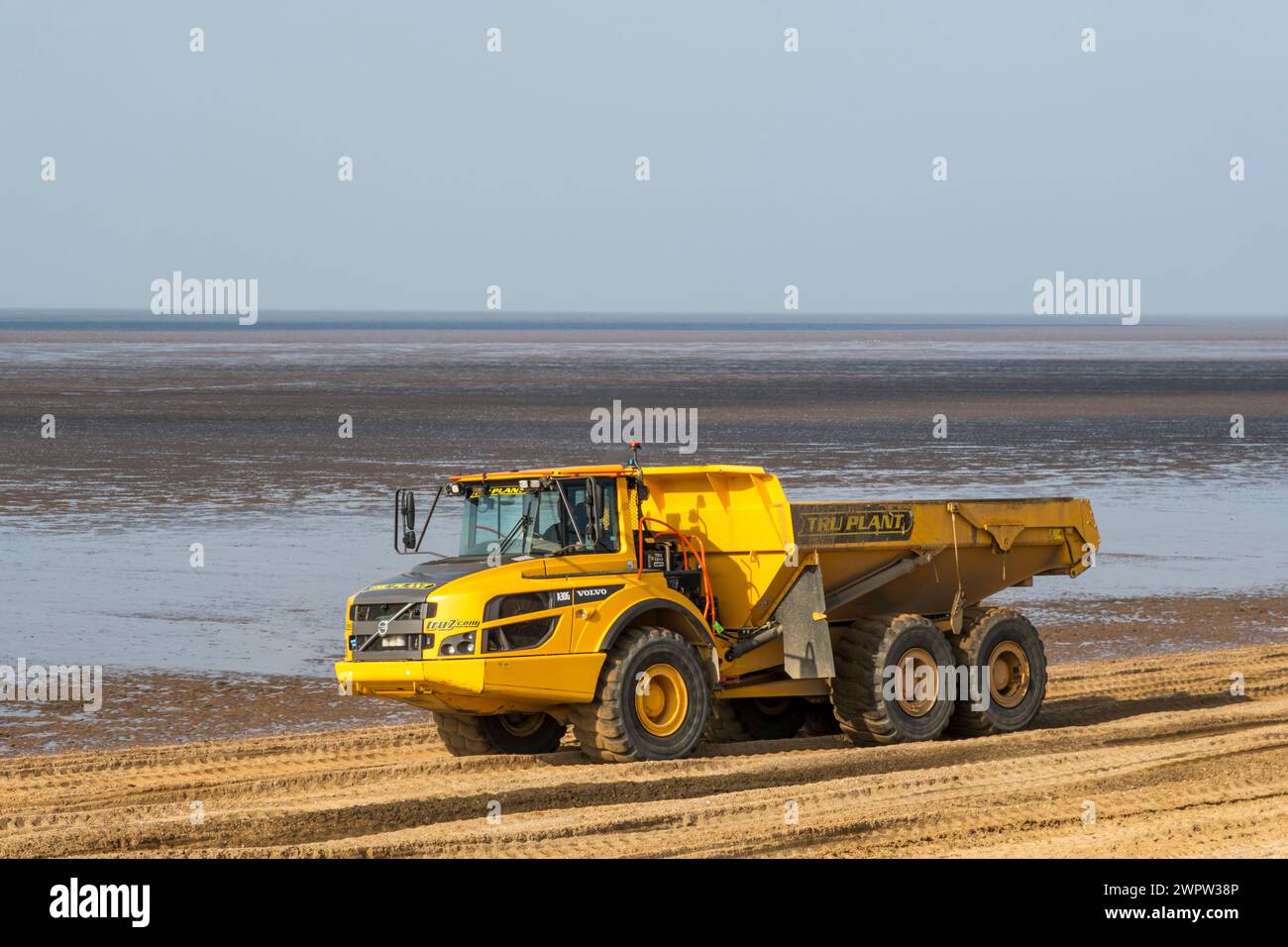 Volvo A30G dump truck of Tru Plant carrying out shoreline restoration ...