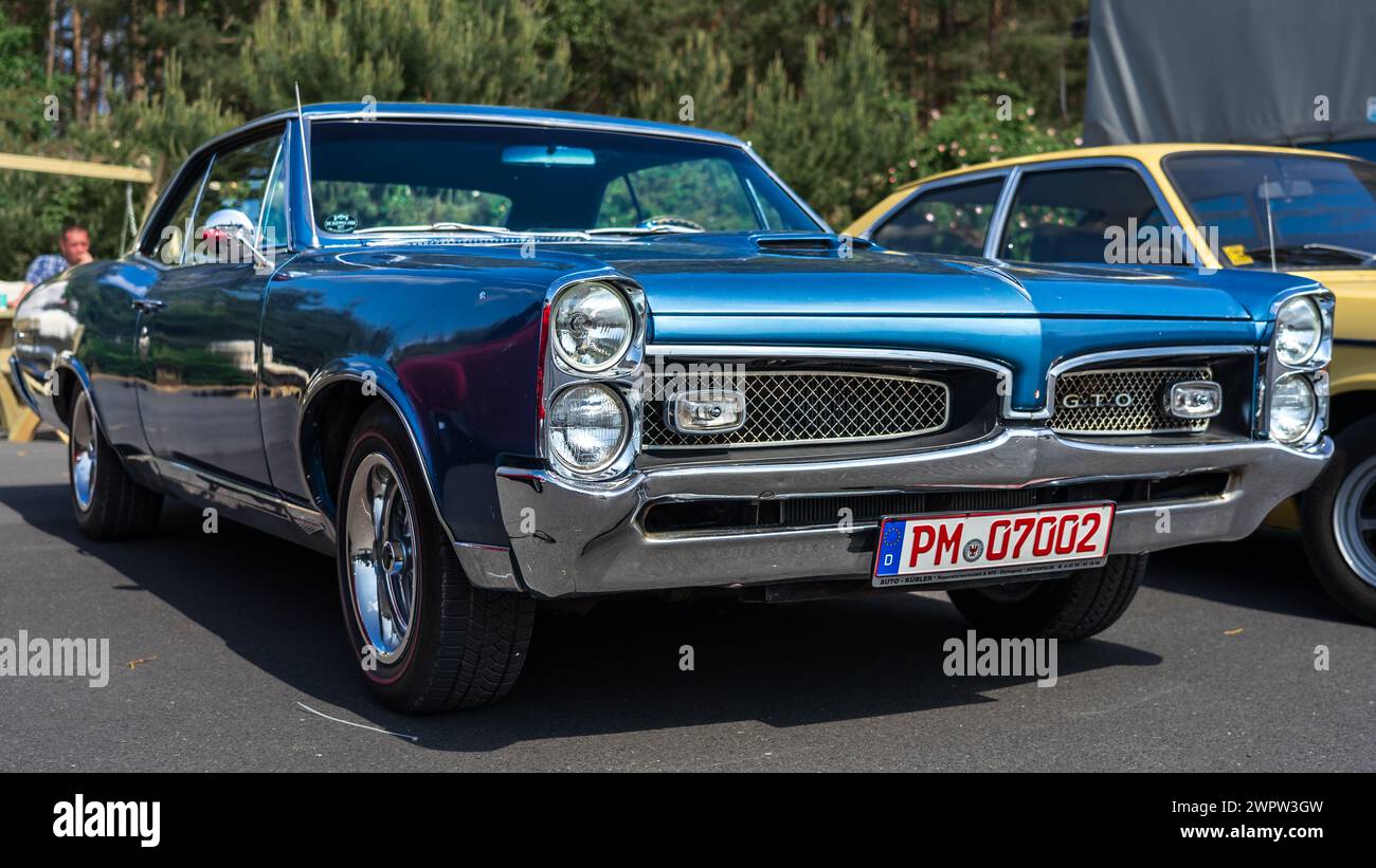 LINTHE, GERMANY - MAY 27, 2023: The muscle car Pontiac GTO, (first ...