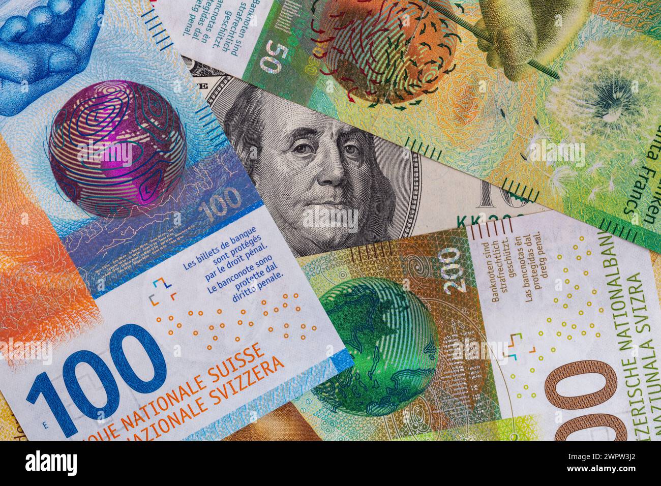50 swiss francs bill hi-res stock photography and images - Alamy