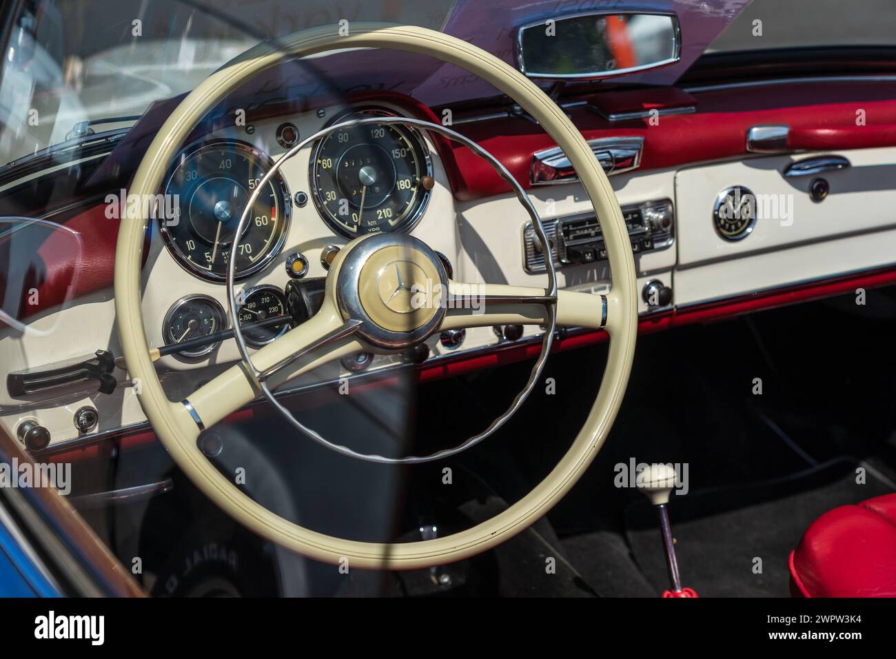 LINTHE, GERMANY - MAY 27, 2023: The interior of sports car Mercedes ...