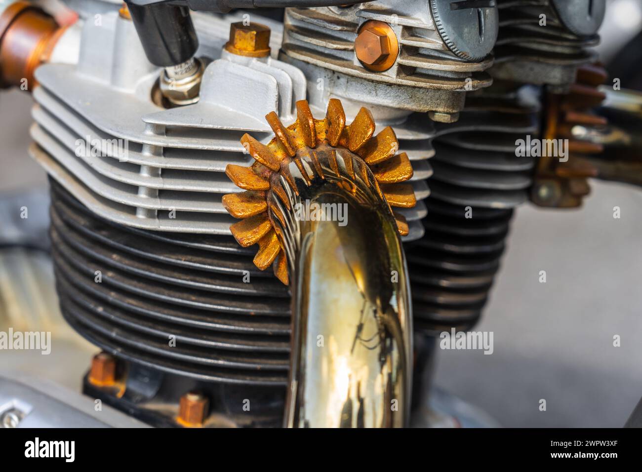 LINTHE, GERMANY - MAY 27, 2023: The detail of standard motorcycle ...