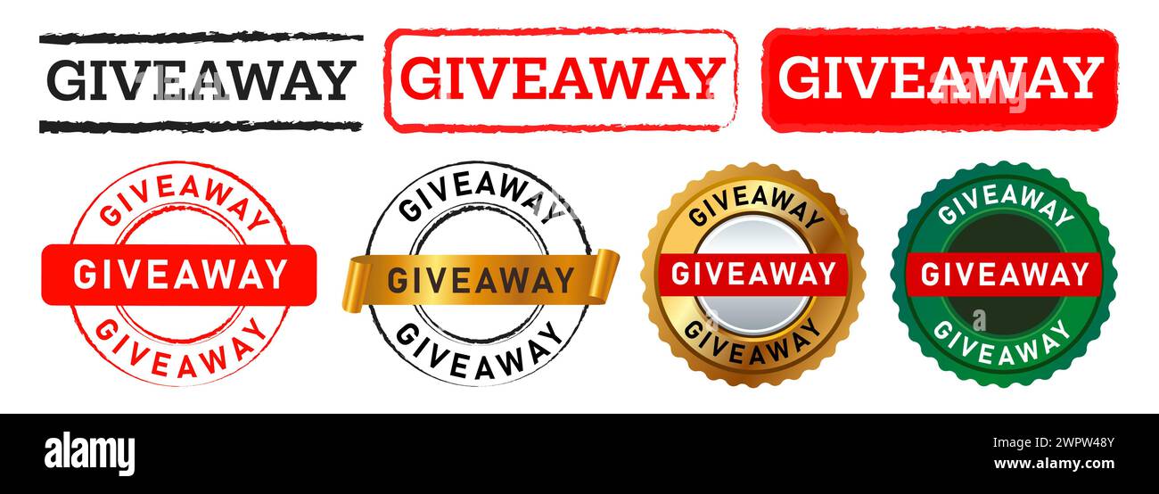 giveaway circle and rectangle stamp seal emblem label sticker for event ...