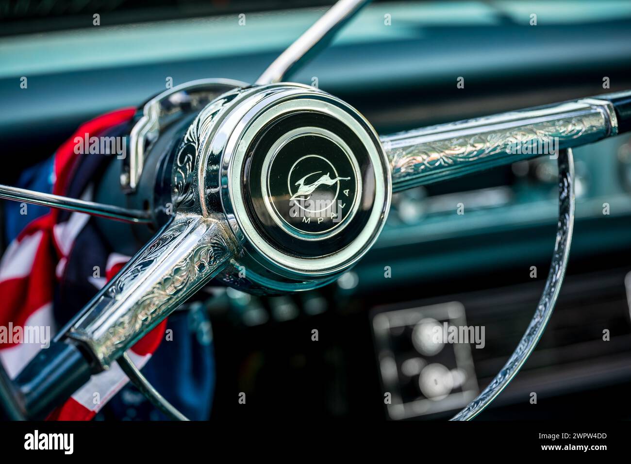 LINTHE, GERMANY - MAY 27, 2023: The interior of full-size car Chevrolet ...