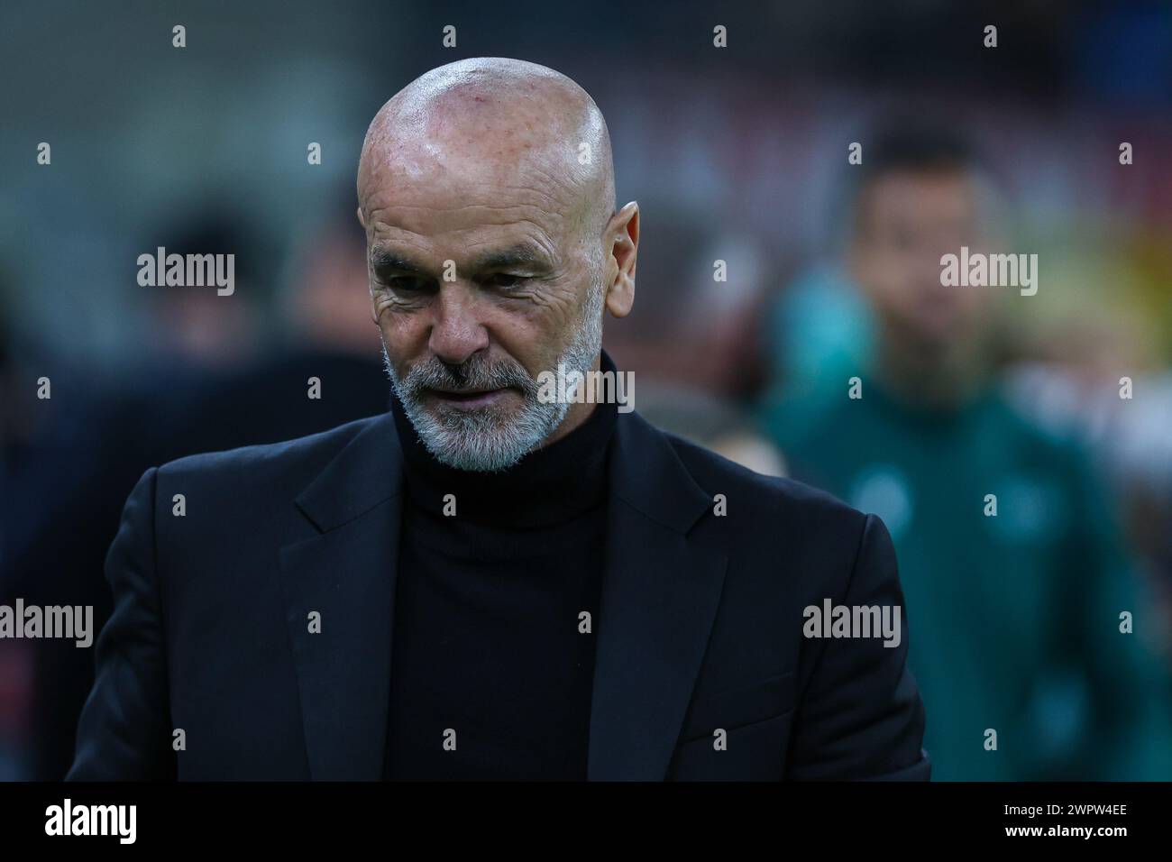 Stefano Pioli Head Coach of AC Milan seen during Round of 16 . Leg 1 of ...