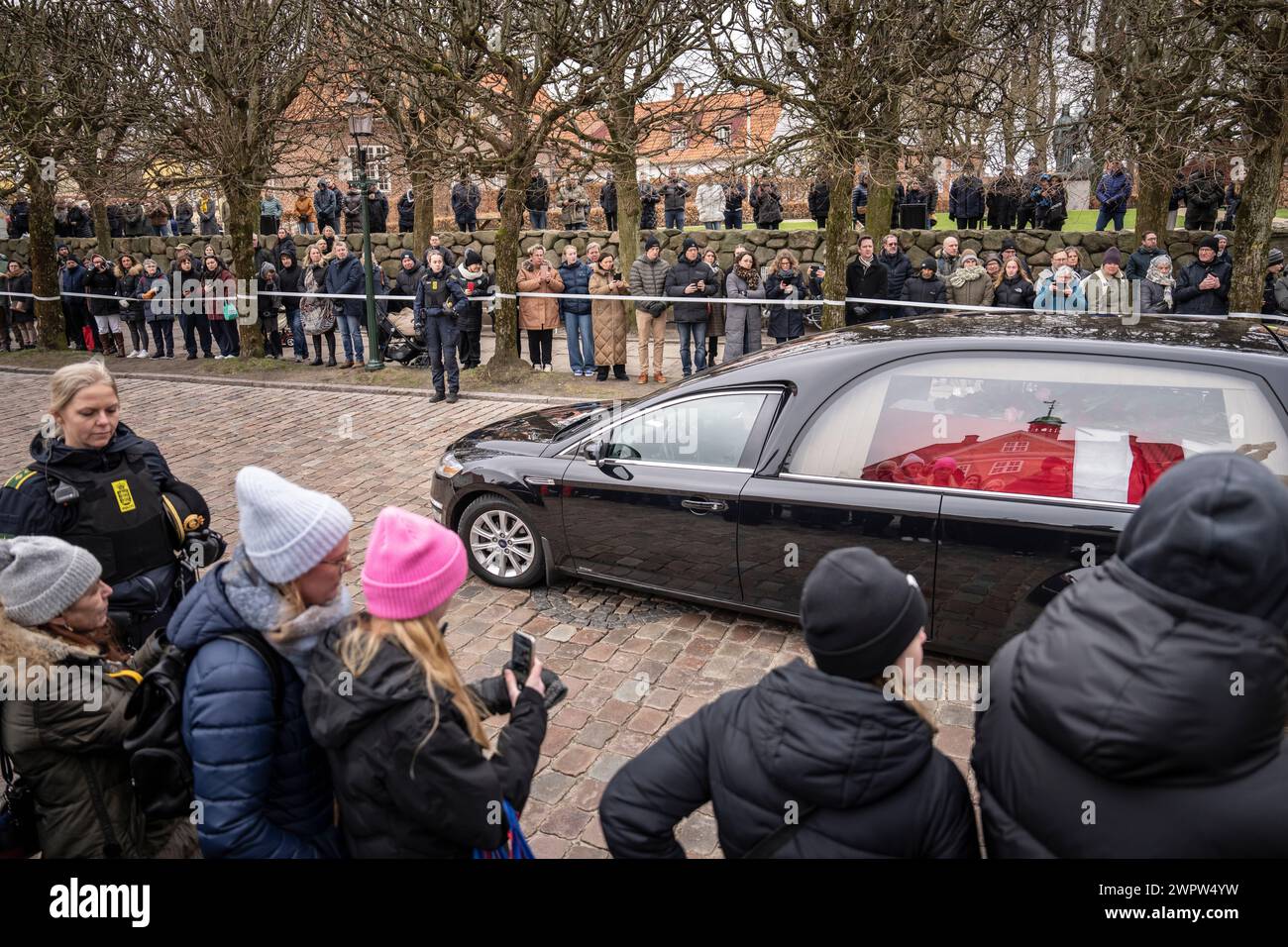 The rust wagon leaves the cathedral after Soren Pape Poulsen, the ...