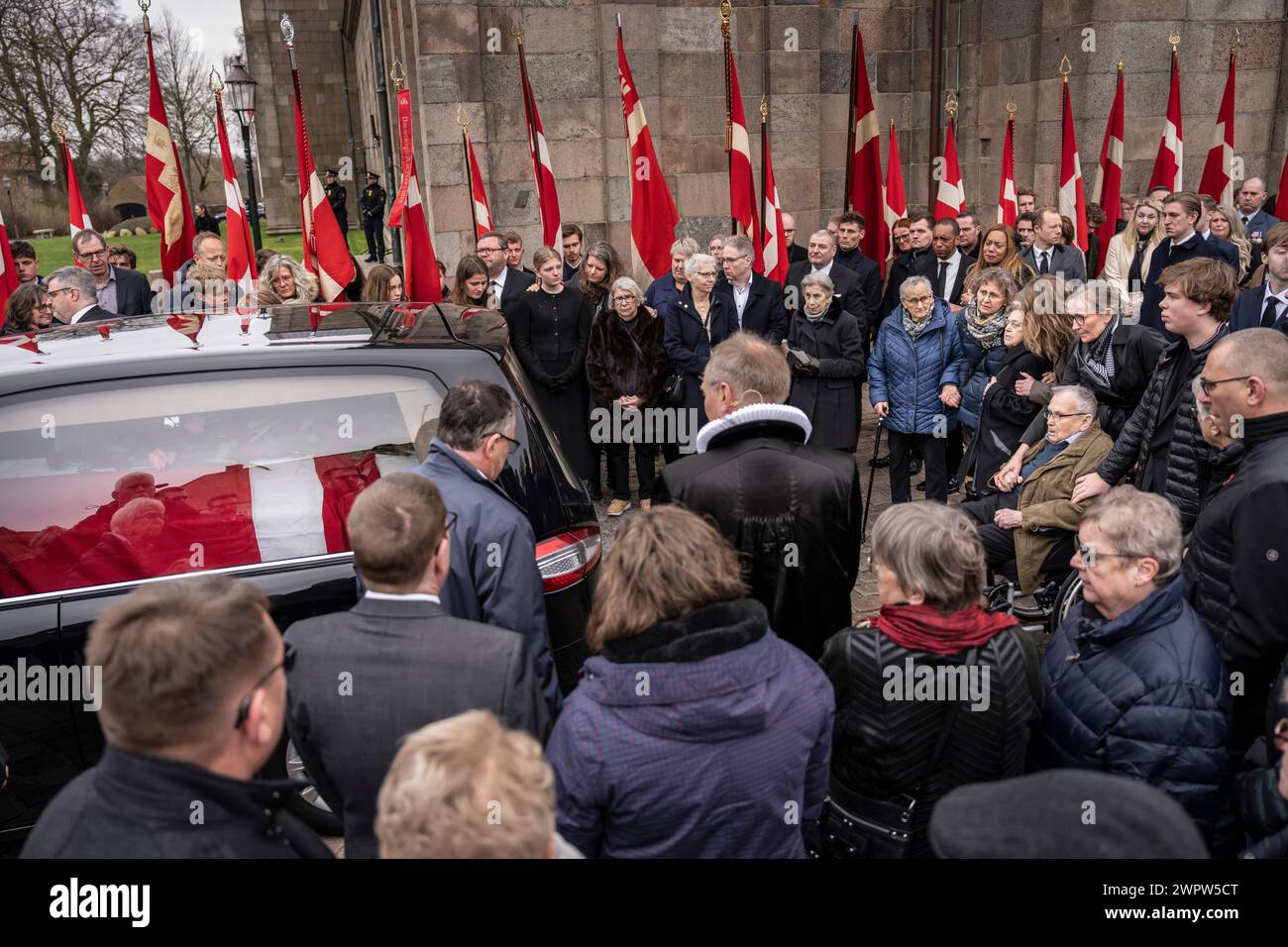 The rust wagon leaves the cathedral after Soren Pape Poulsen, the ...