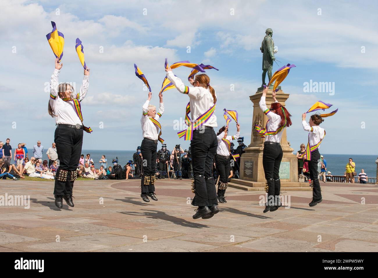 New Esperance, Lady Morris dancers at Whitby Folk Week Stock Photo - Alamy