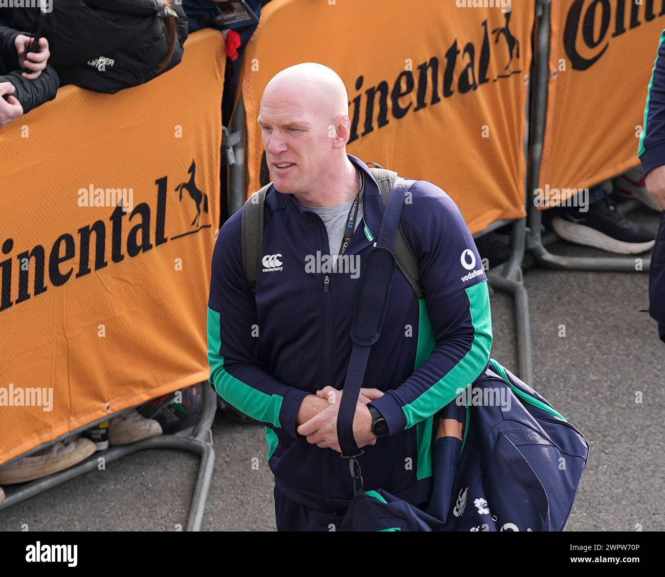 Paul O'Connell forwards coach of Ireland arrives at the stadium before ...
