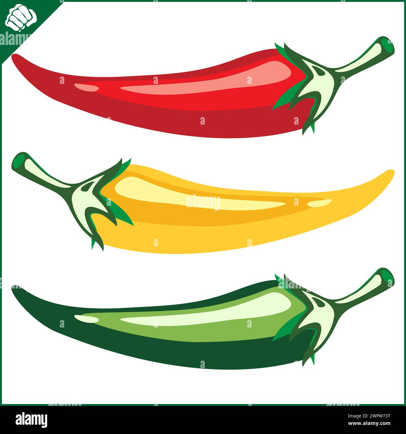 Beautiful Little Red hot pepper. Vector. Eps Stock Vector Image & Art ...
