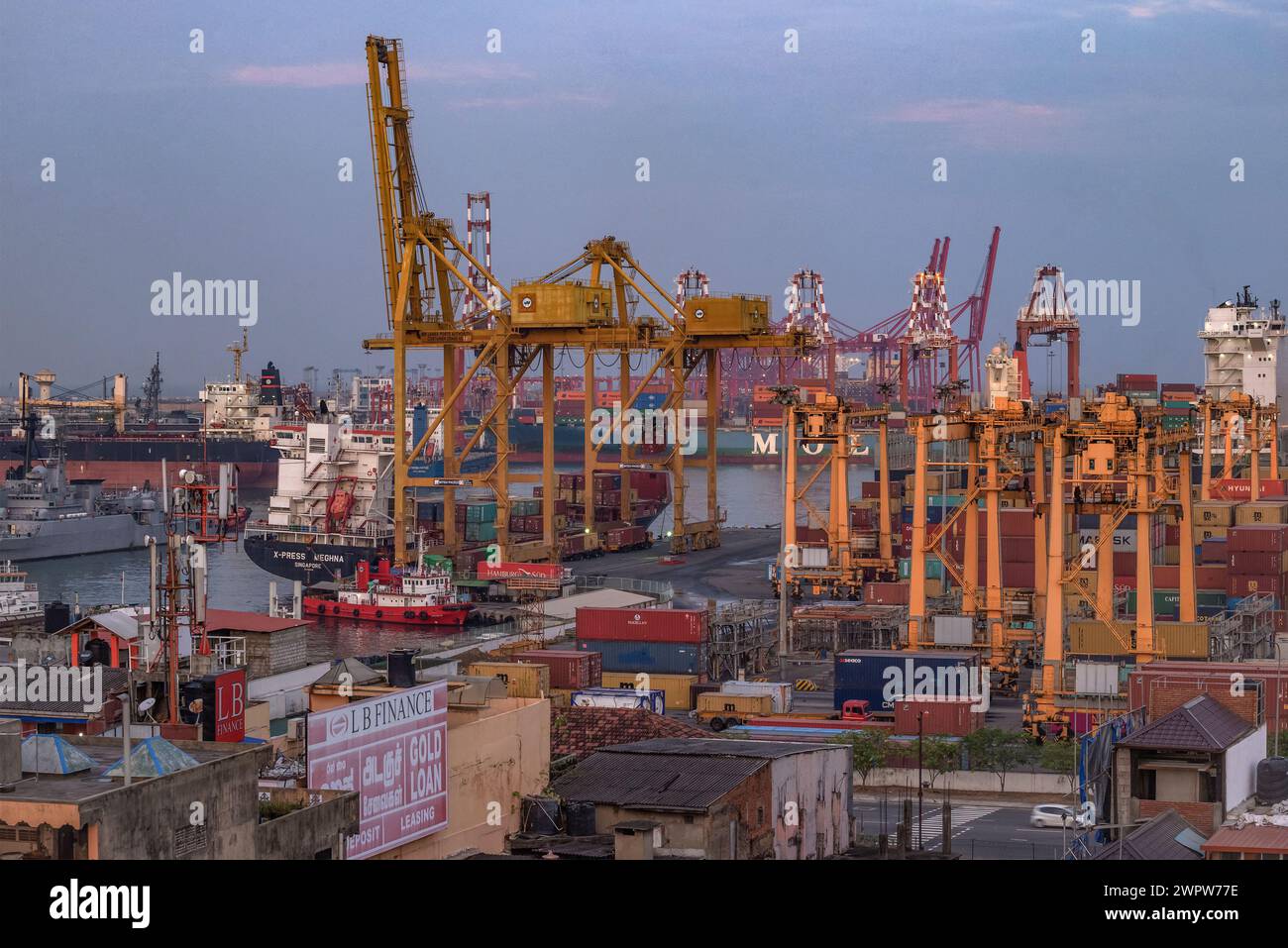COLOMBO, SRI LANKA - FEBRUARY 22, 2020: Colombo Cargo Port. Sri Lanka ...