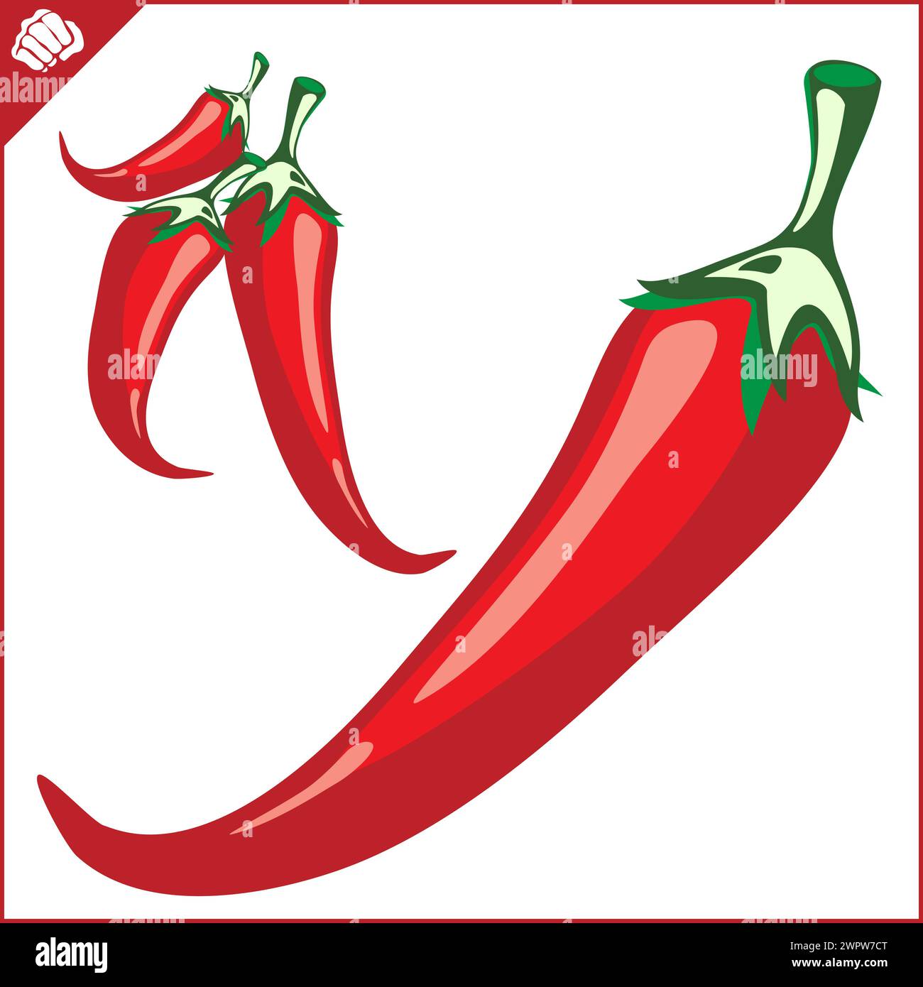 Red hot pepper. Vector. Eps Stock Vector Image & Art - Alamy