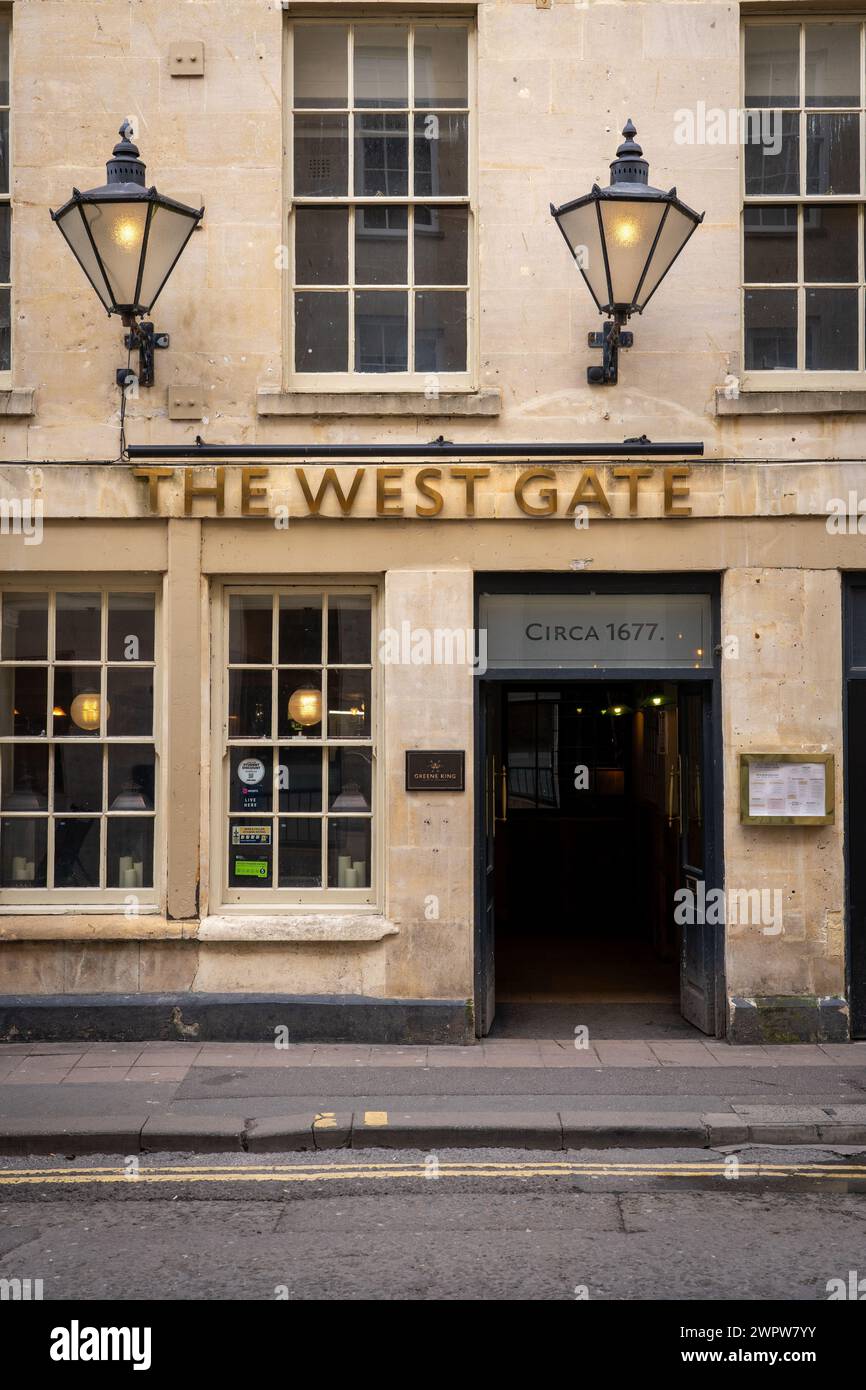 The West Gate pub, Bath, Somerset, UK Stock Photo - Alamy