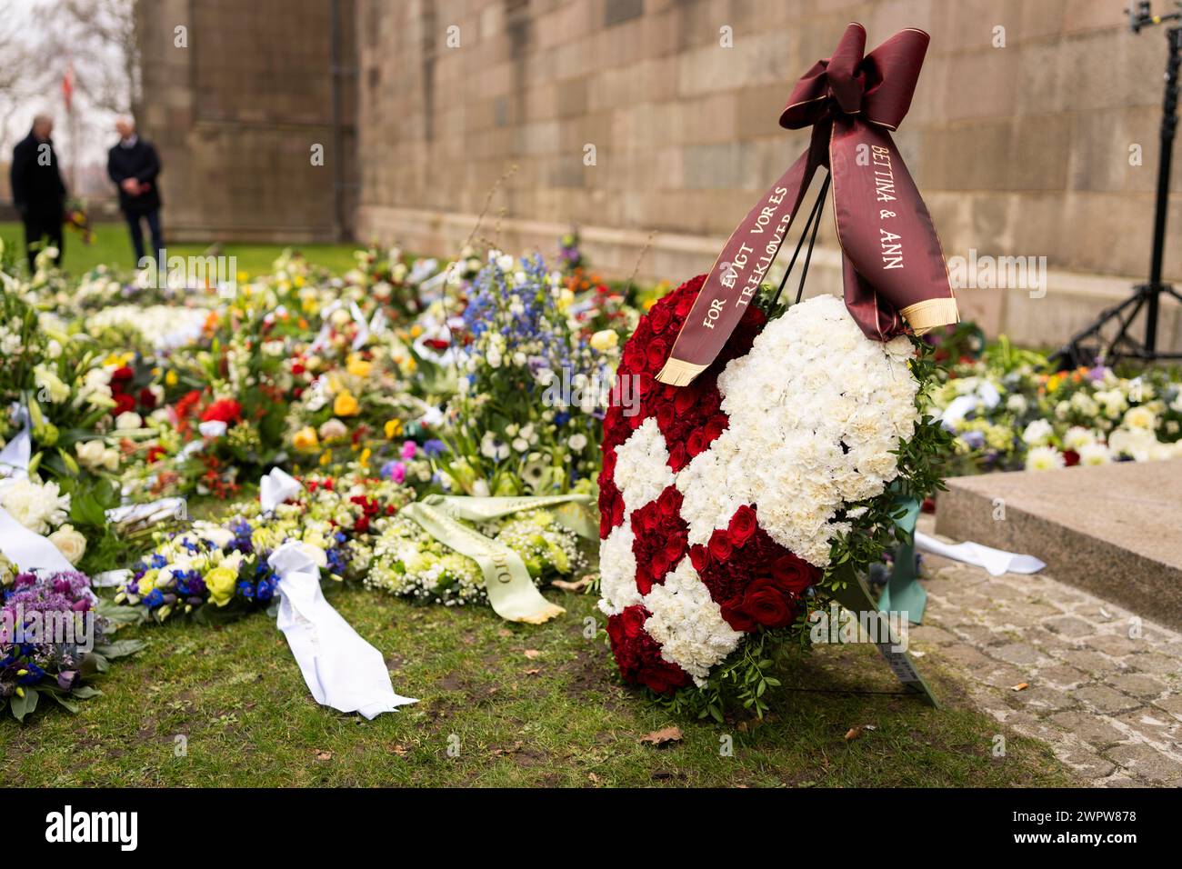 Flowers lie in front of Soren Pape Poulsen's former residence after the ...