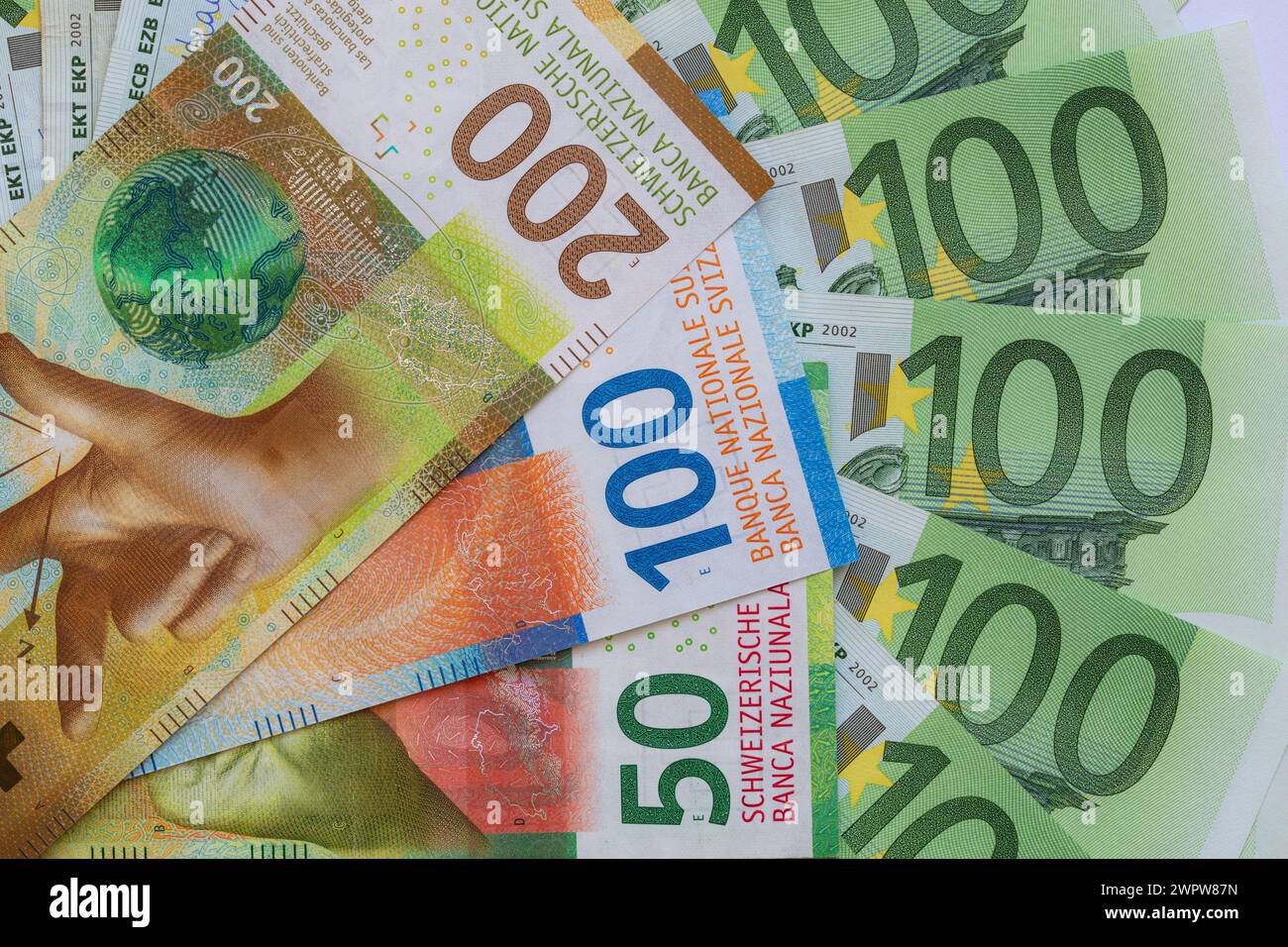 50 swiss francs bill hi-res stock photography and images - Alamy
