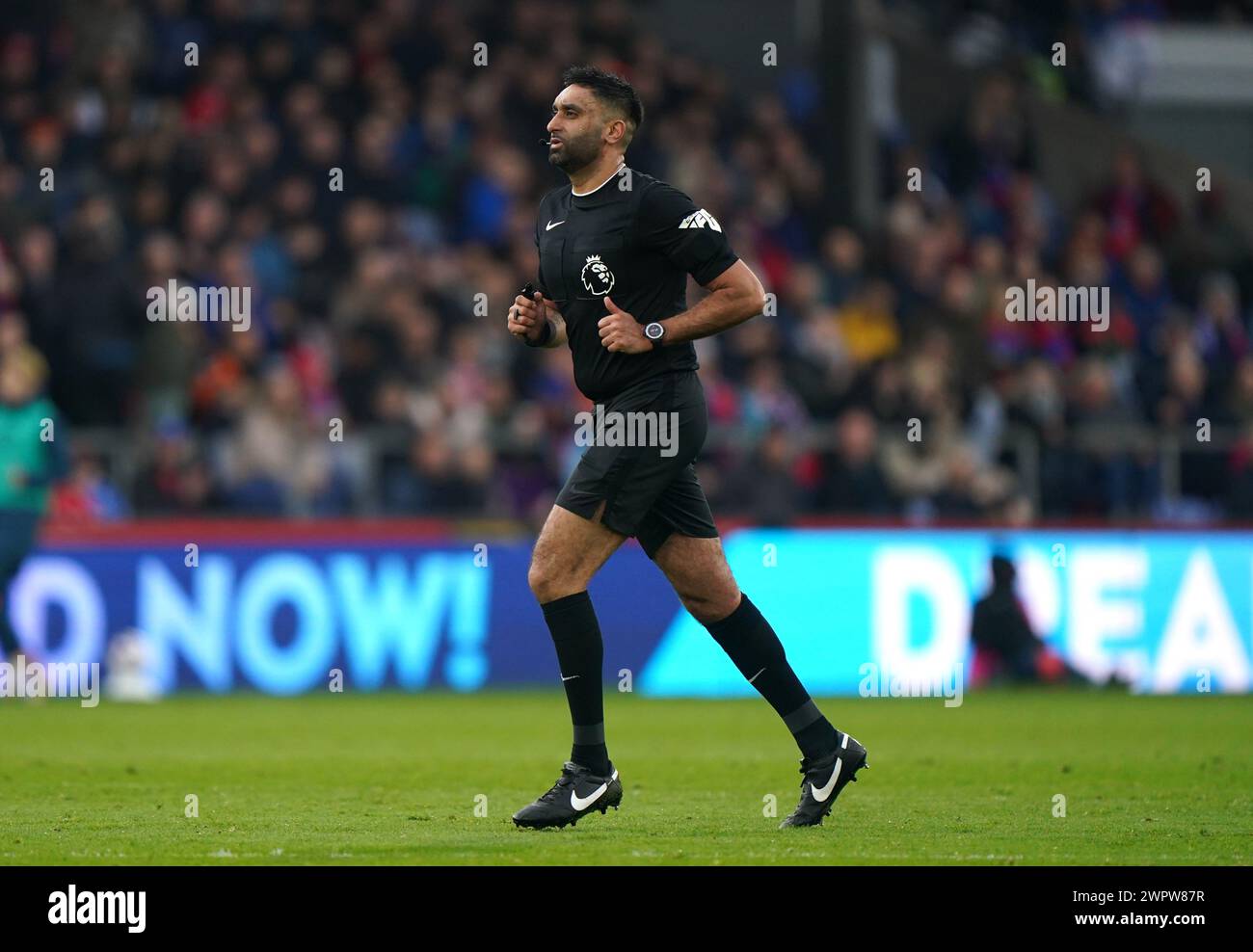 Referee Sunny Gill during the Premier League match at Selhurst Park ...
