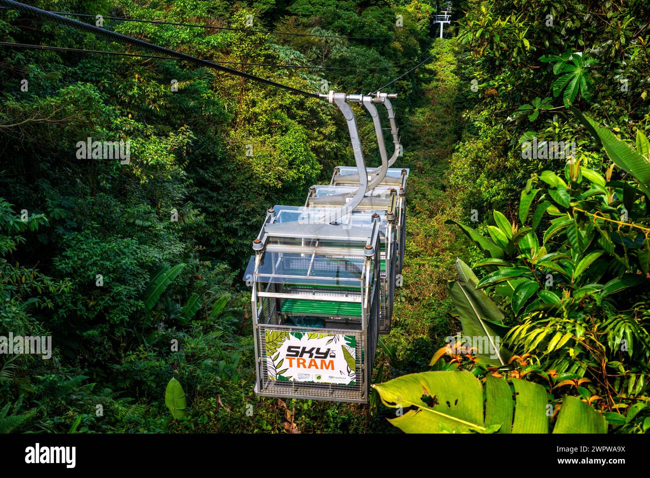 Sky Tram, Rainforest Canopy Tour, Arenal COSTA RICA Stock Photo - Alamy