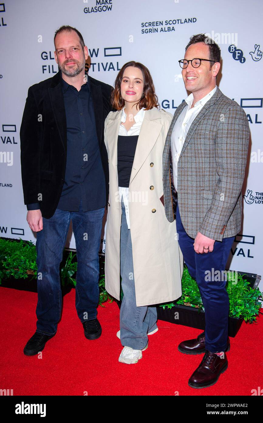 Glasgow, Scotland, UK. 9th March, 2024. Director, Adam O'Brien, Actress ...