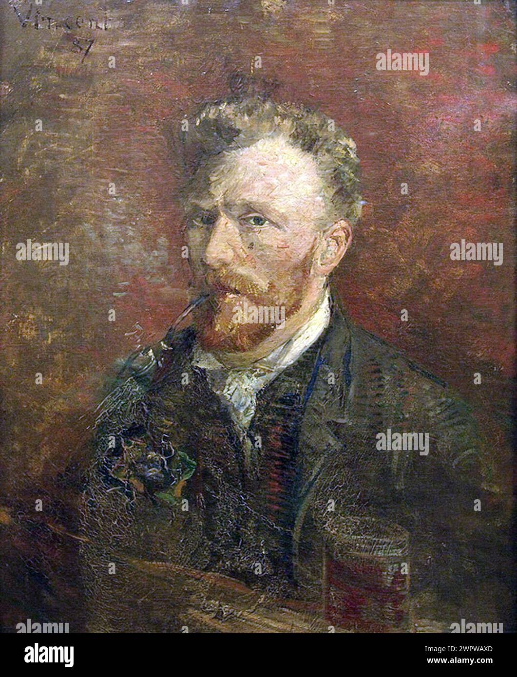 Self portrait with pipe and glass hi-res stock photography and images ...