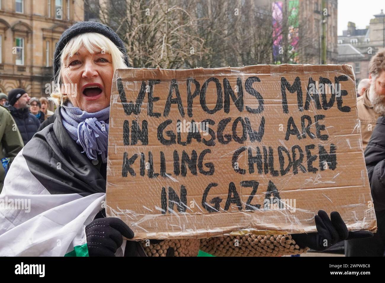 Glasgow, UK. 09th Mar, 2024. Several hundred demonstrators marched ...