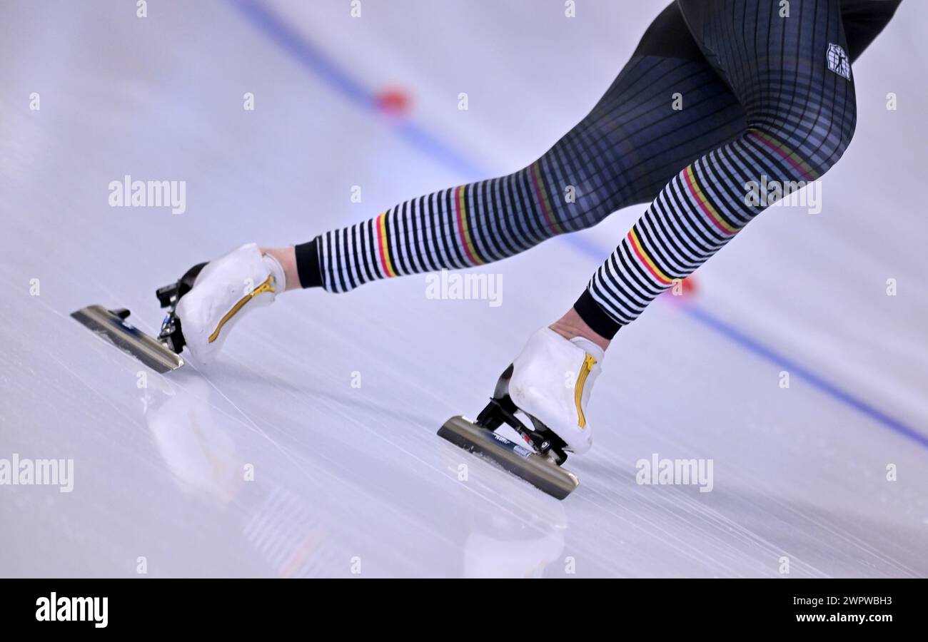 Inzell, Germany. 09th Mar, 2024. Speed skating, sprint world ...