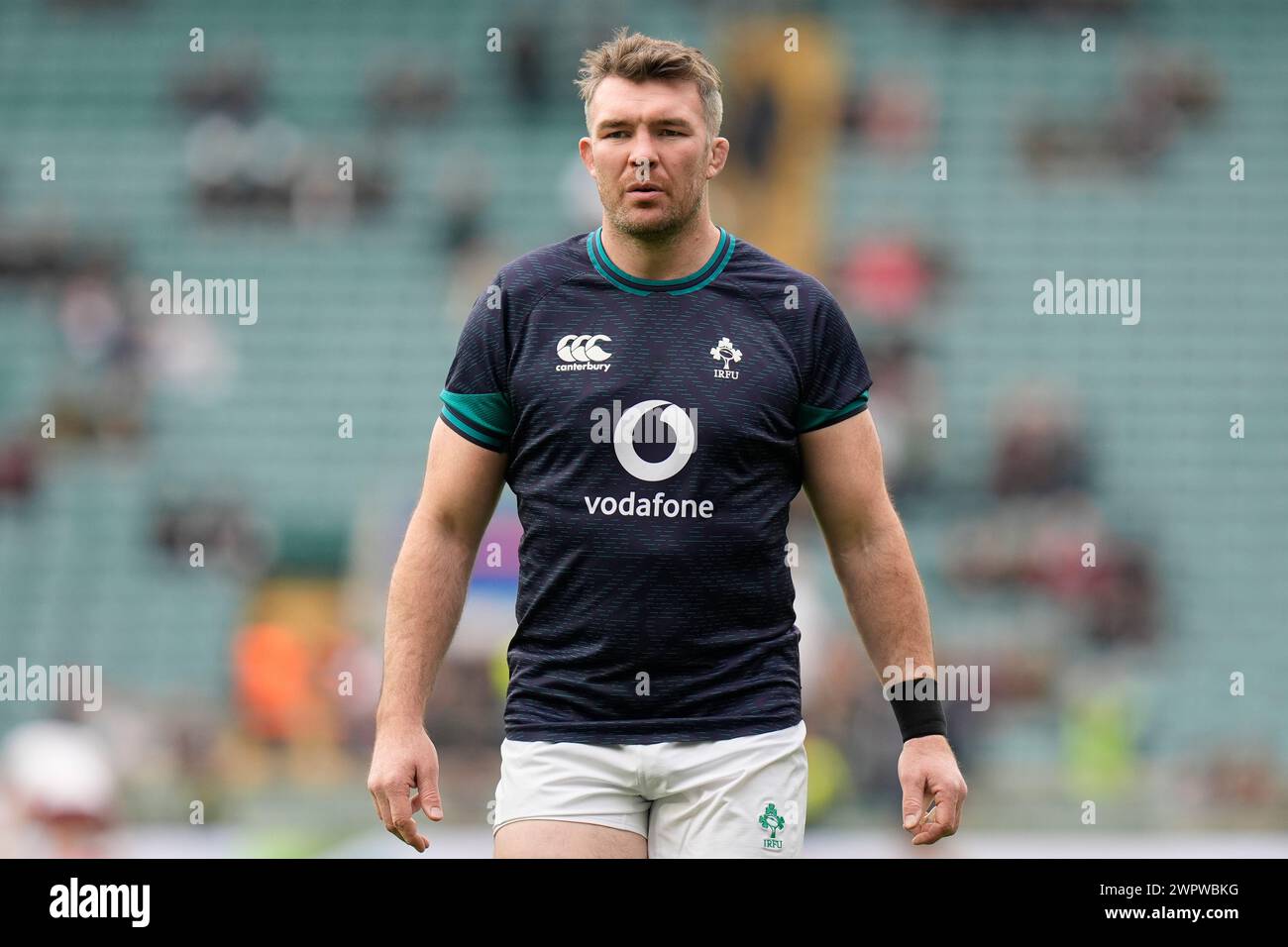 Peter O’Mahony of Ireland warms up before the 2024 Guinness 6 Nations ...