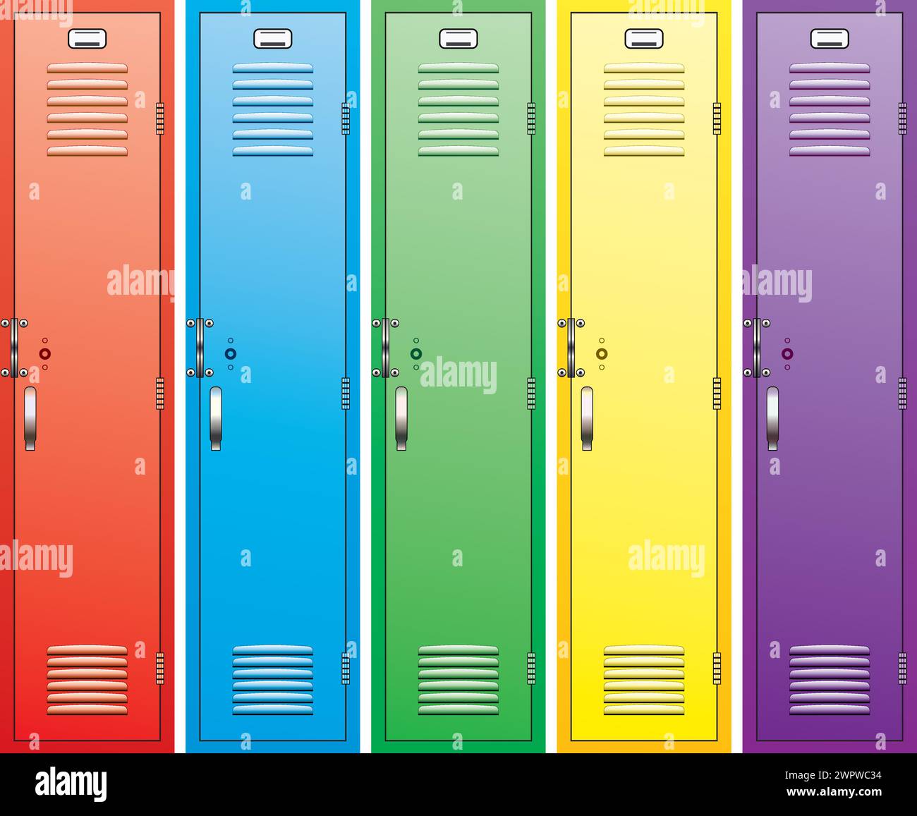 vector set of colorful school lockers Stock Vector Image & Art - Alamy