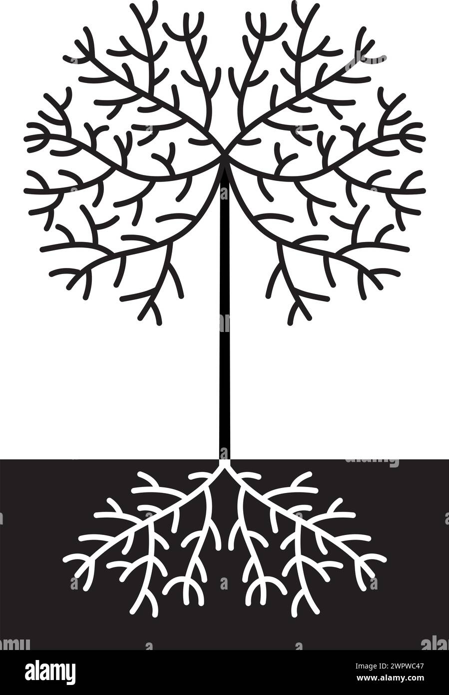 vector design of abstract black and white tree Stock Vector Image & Art ...