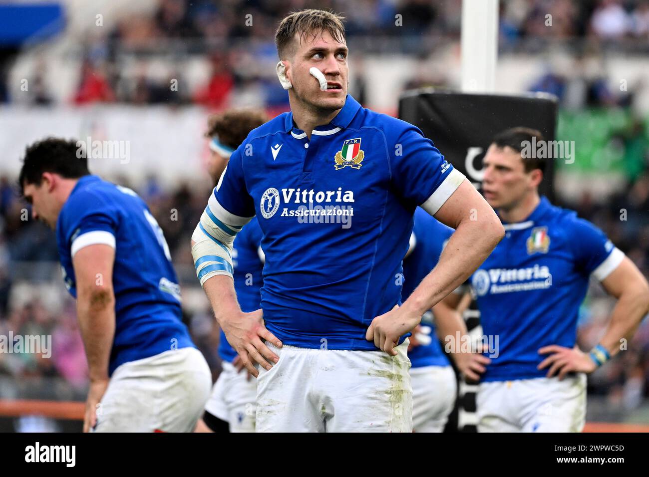 Rome, Italia. 09th Mar, 2024. Federico Ruzza of Italy looks on during ...