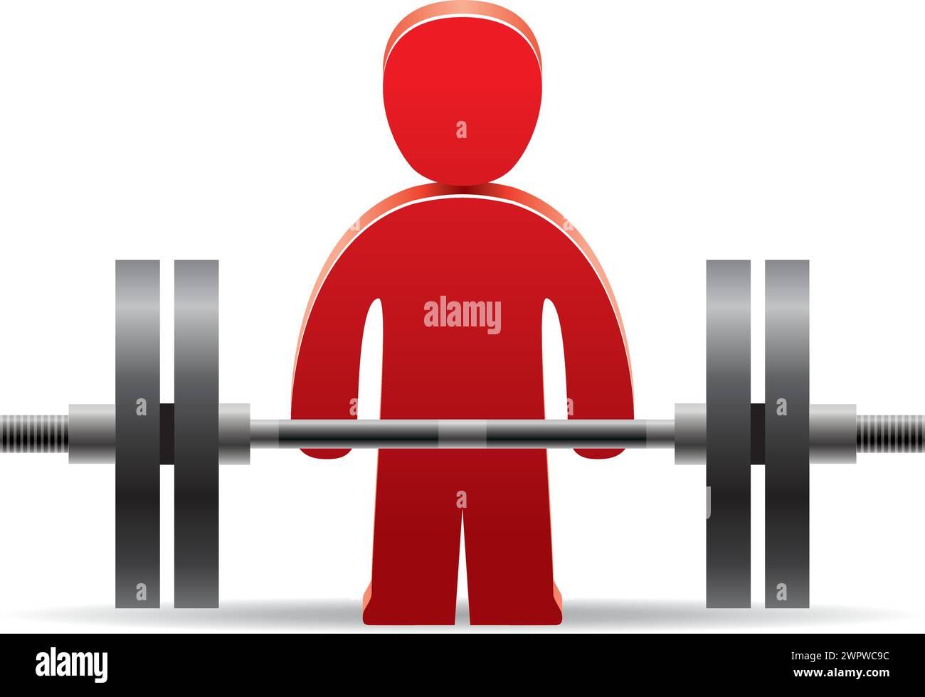 vector symbol of bodybuilder and weight Stock Vector Image & Art - Alamy