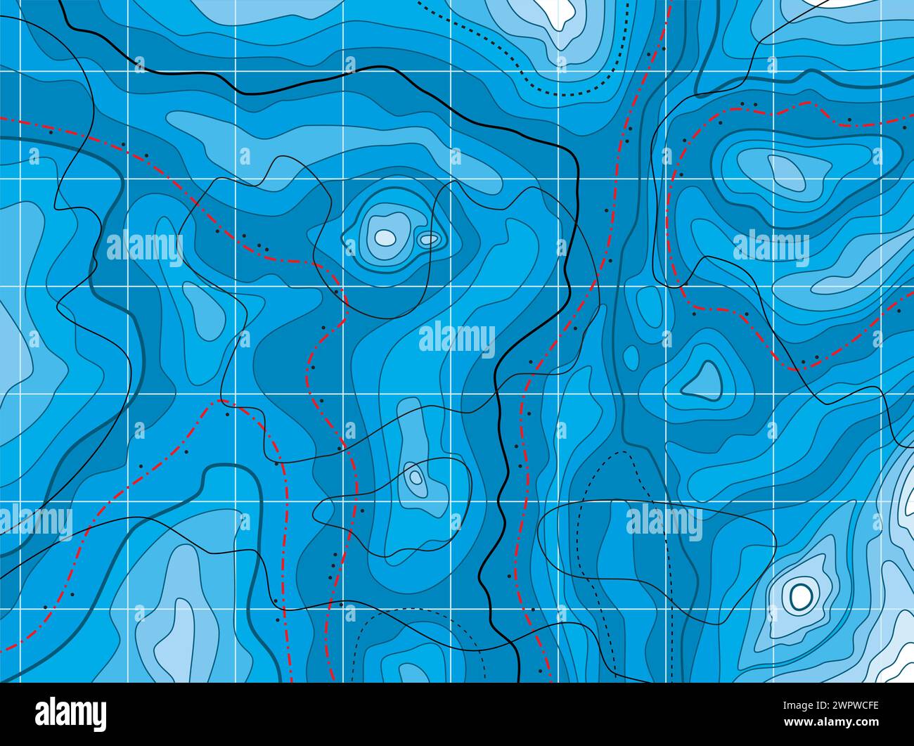 vector design of abstract blue map with no names Stock Vector Image ...