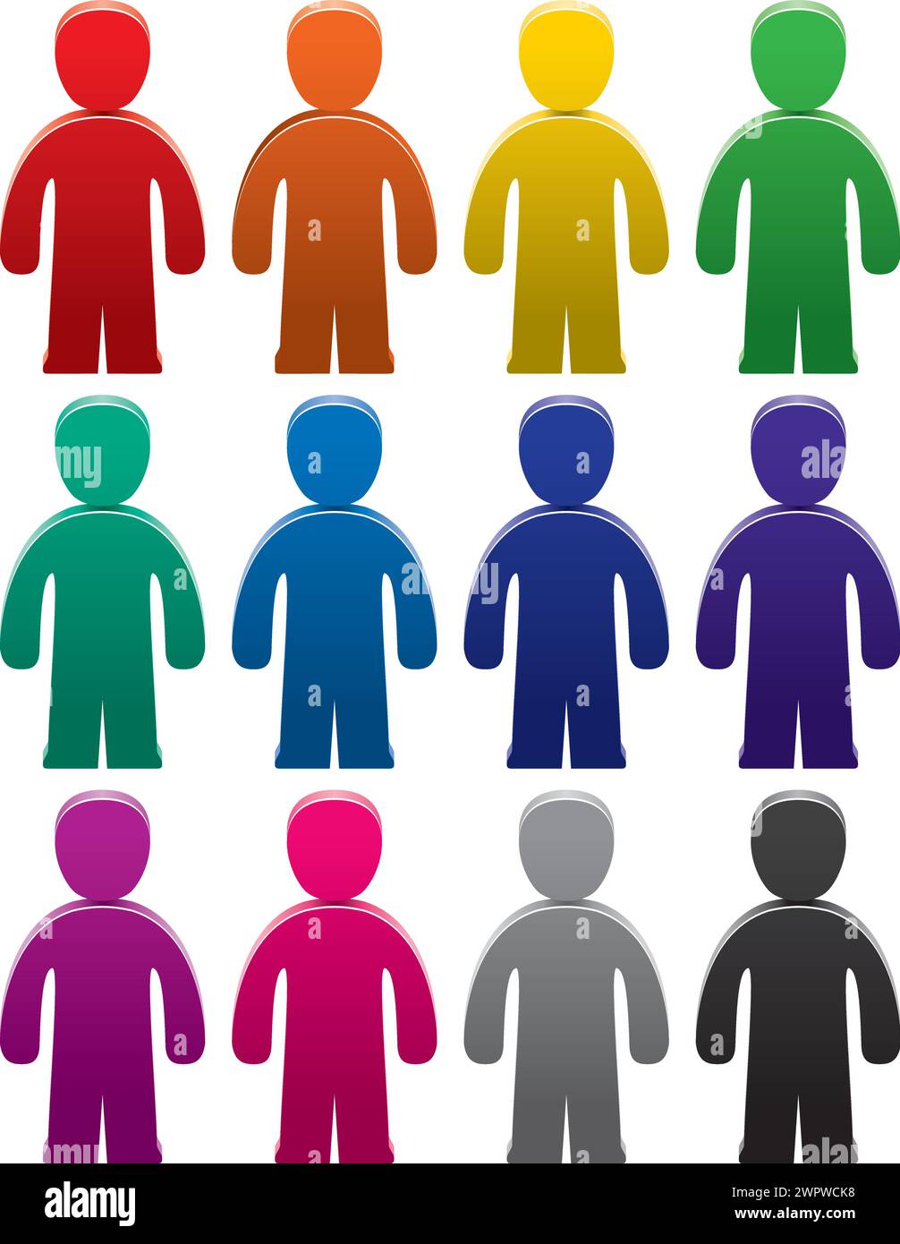 vector set of colorful male symbols Stock Vector Image & Art - Alamy