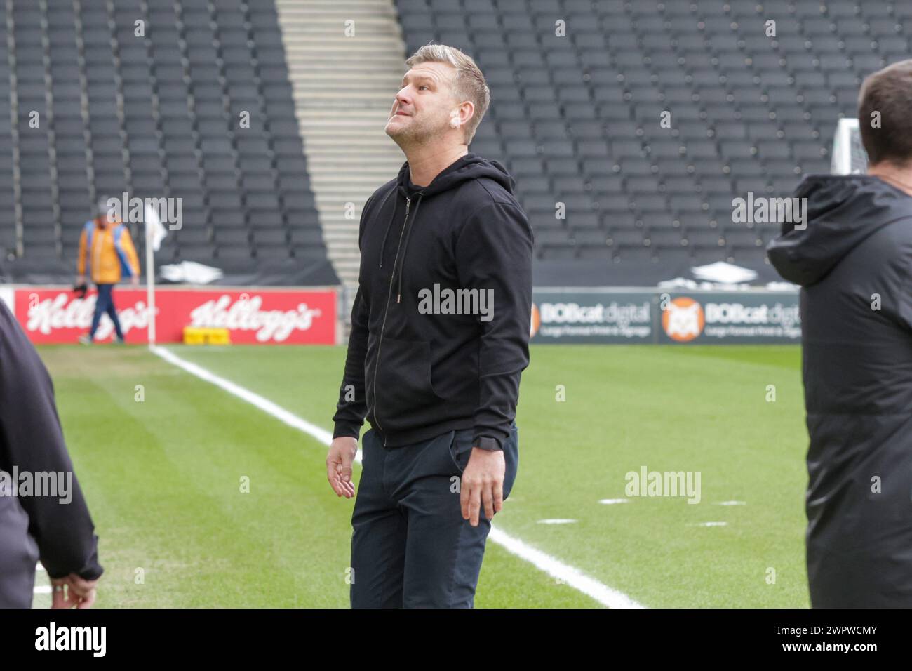 Salford City's manager Karl Robinson before the Sky Bet League 2 match ...