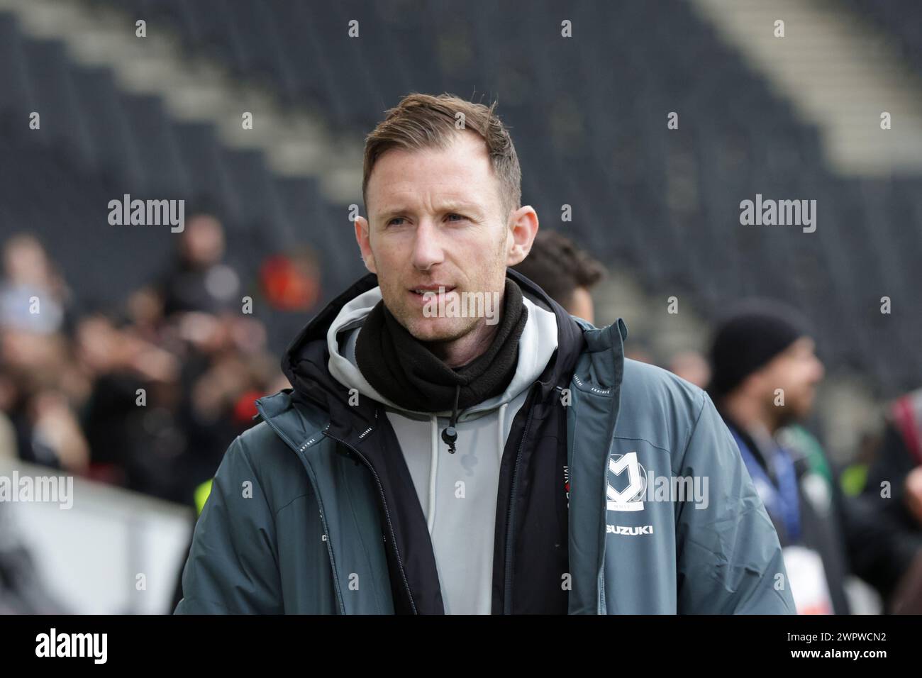 Milton Keynes Dons manager Michael Williamson before the Sky Bet League ...