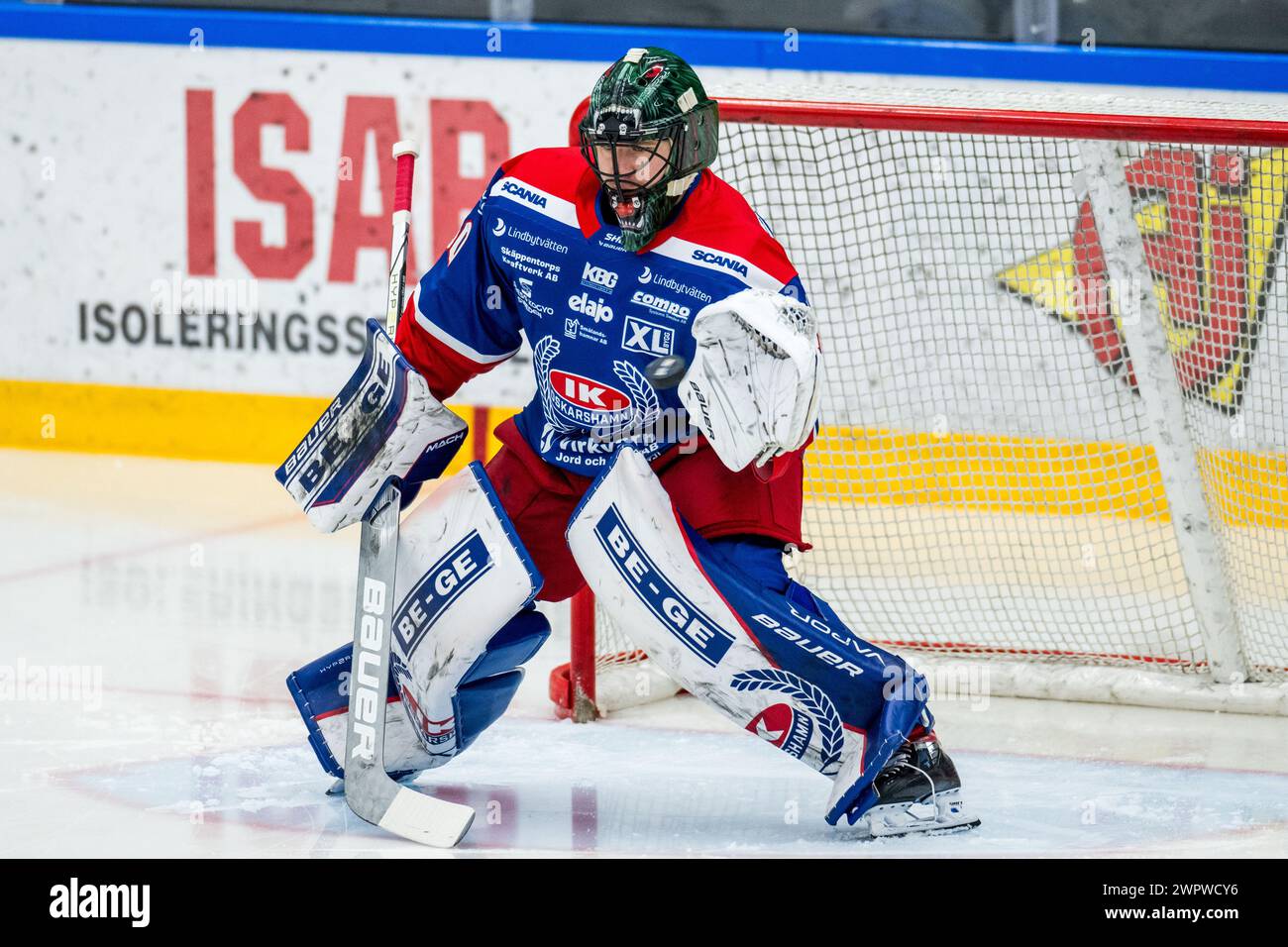 Oskarshamn, Sverige. 09th Mar, 2024. 240309 Oskarshamns målvakt Tomas ...