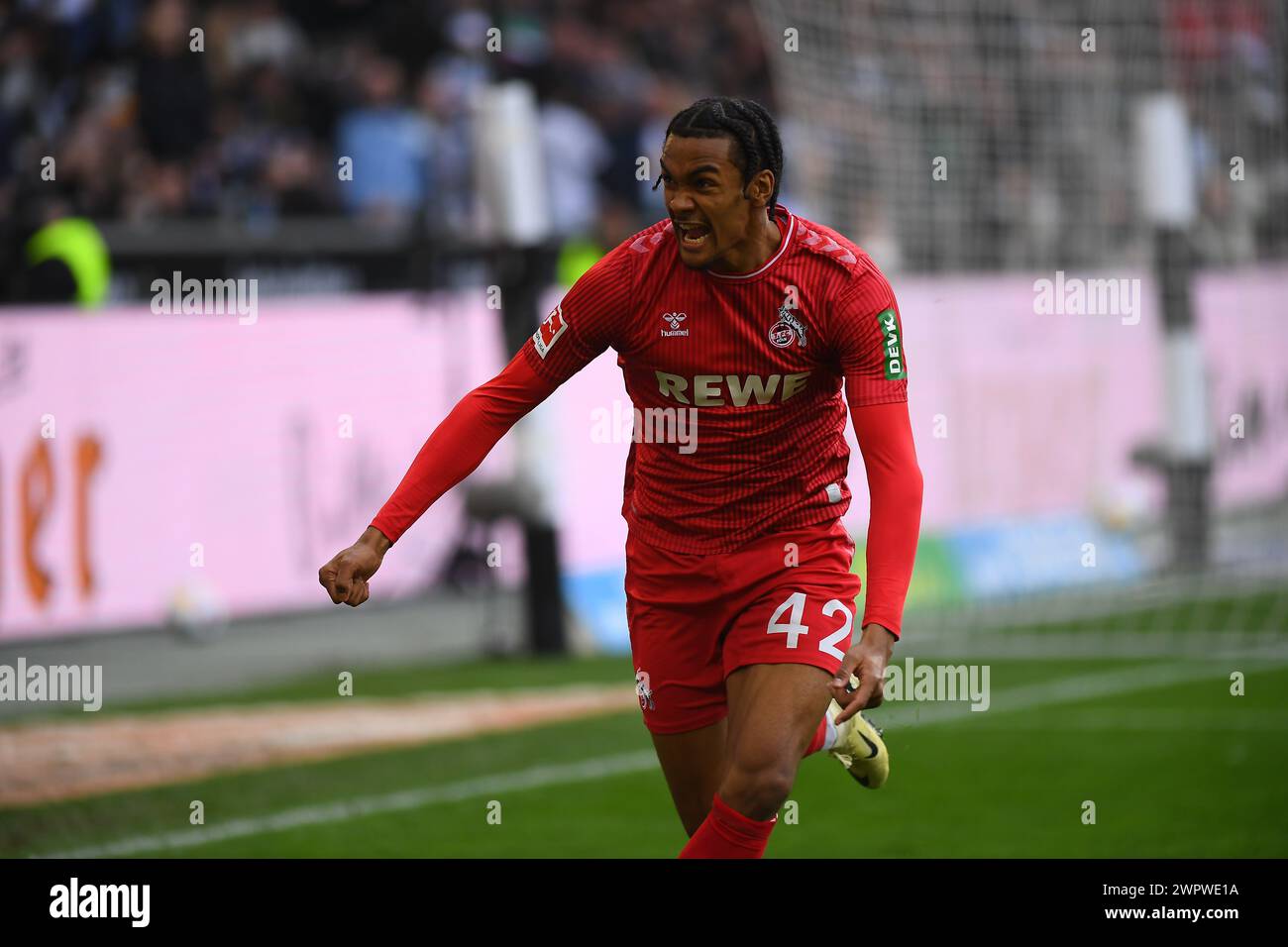 MOENCHENGLADBACH, GERMANY - 9 MARCH, 2024: Damion Downs, The football ...