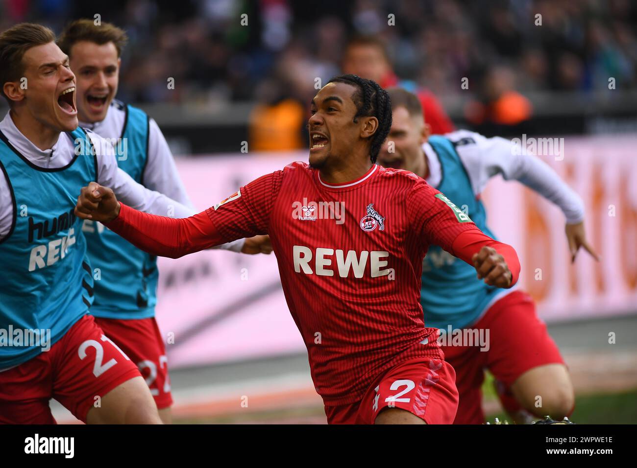 MOENCHENGLADBACH, GERMANY - 9 MARCH, 2024: Damion Downs, The football ...