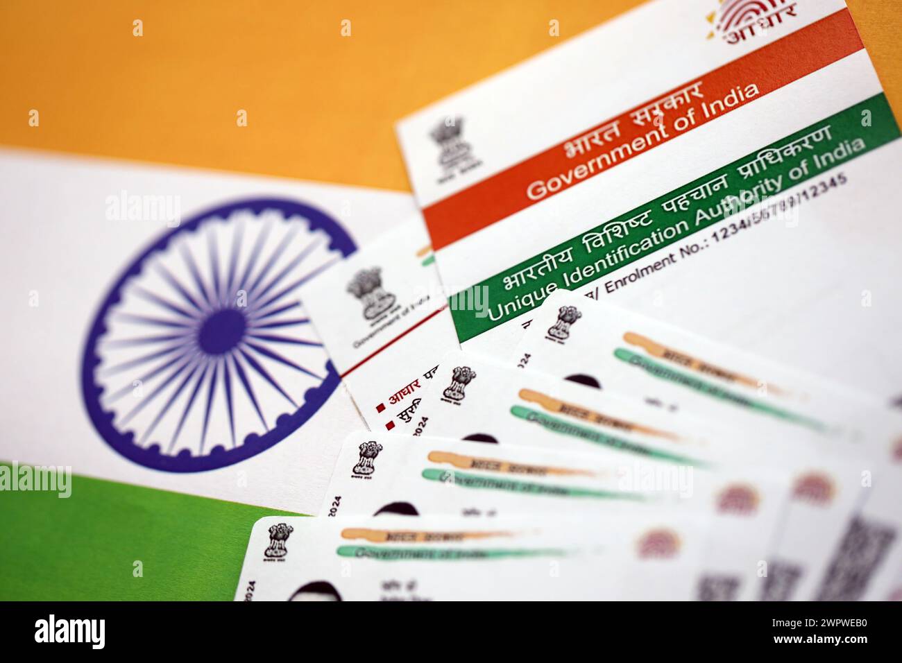 Indian Aadhaar card from Unique Identification Authority of India on ...