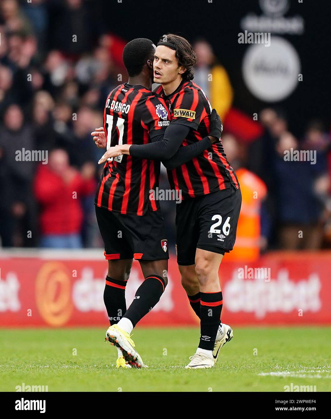 Bournemouth's Enes Unal celebrates scoring their side's second goal of ...
