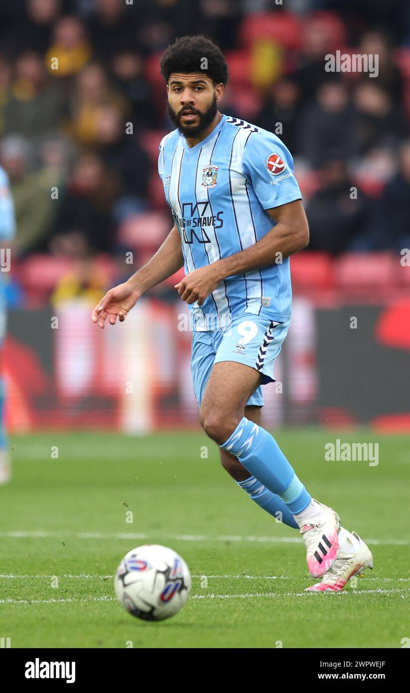 Coventry City's Ellis Simms in action during the Sky Bet Championship ...