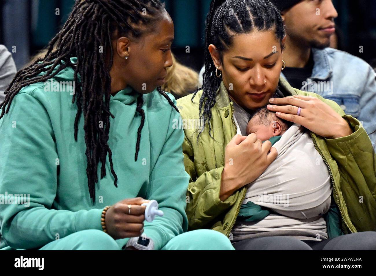 Chelsea Gray of the Las Vegas Aces, left, and her wife, Tipesa Gray ...