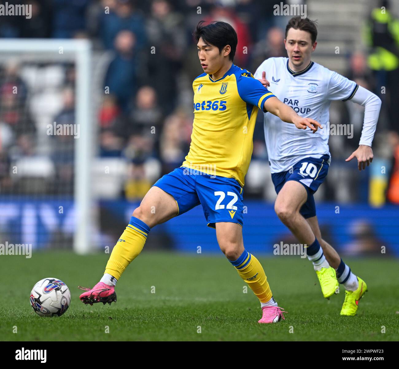 Deepdale, Preston, UK. 9th Mar, 2024. EFL Championship Football ...