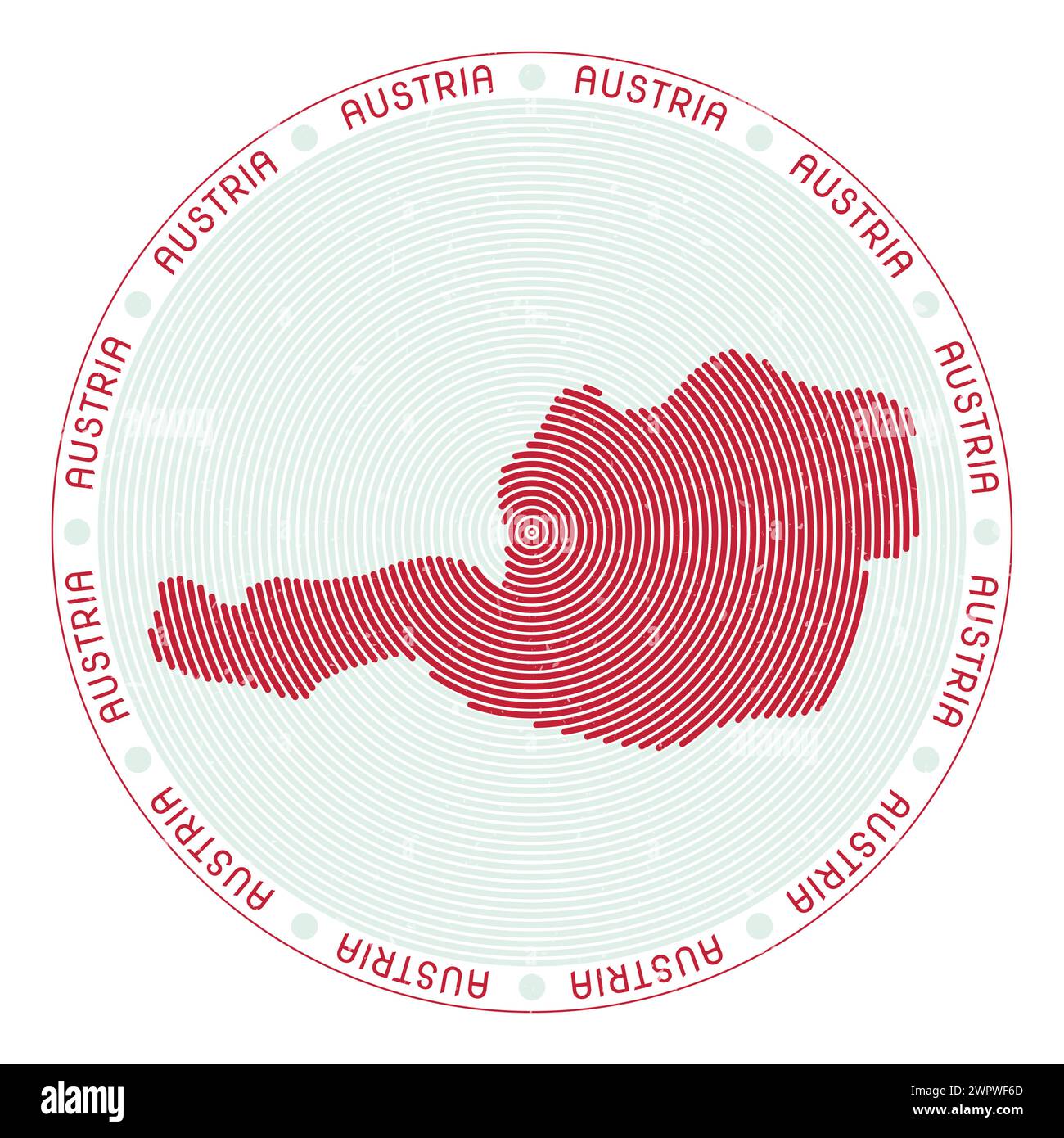 Austria shape radial arcs. Country round icon. Austria logo design ...