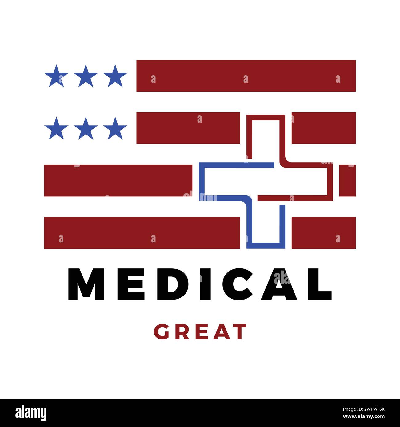 Hospital logo usa cross Stock Vector Images - Alamy