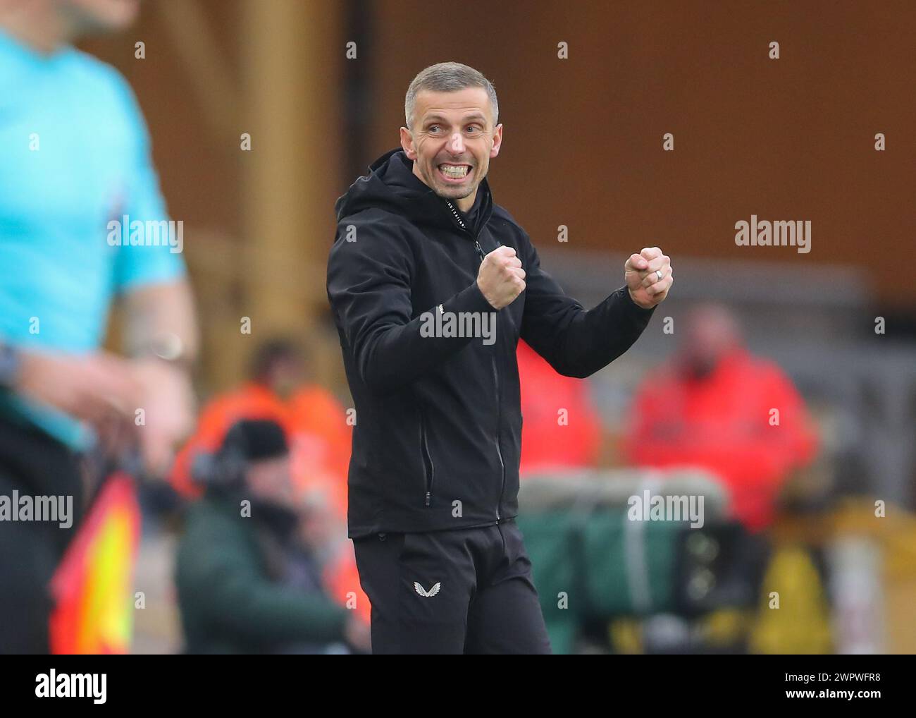 Gary O'Neil manager of Wolverhampton Wanderers celebrates the full time ...