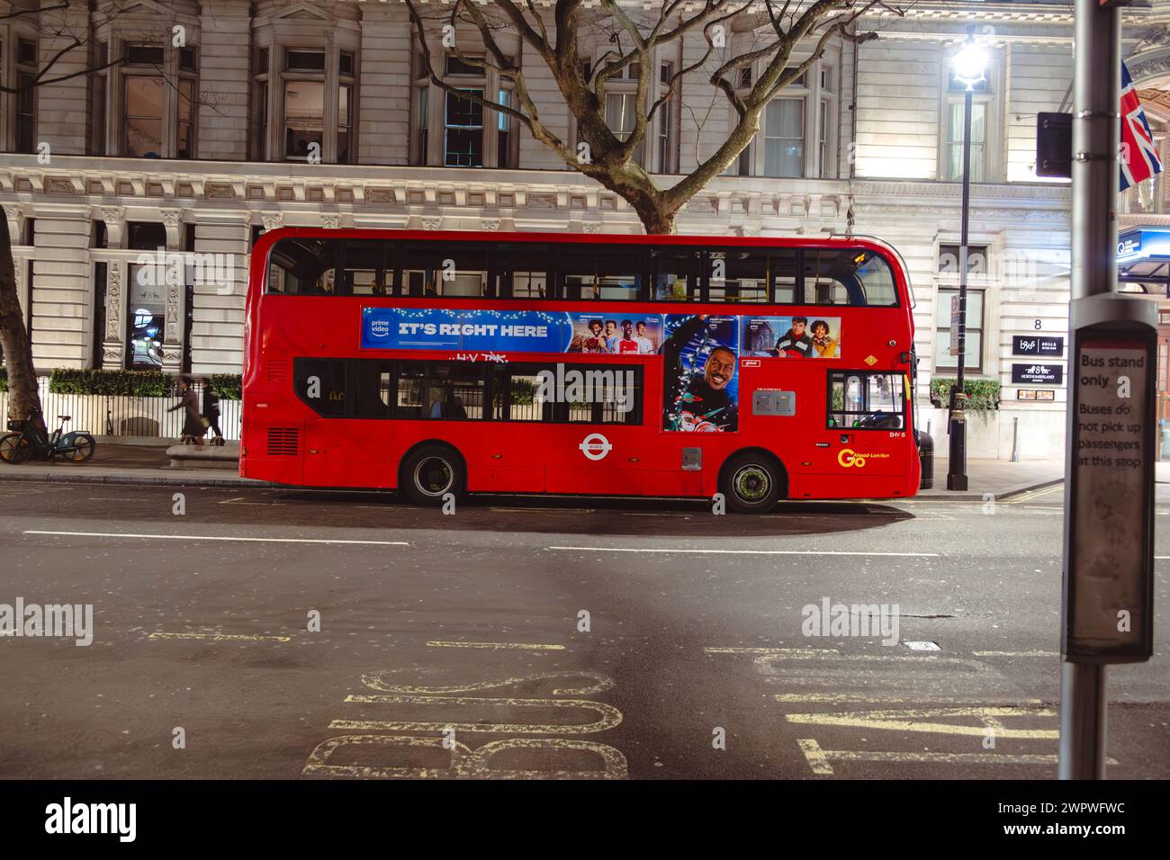 Iconic Transport London Bus in the Heart of the City Stock Photo - Alamy