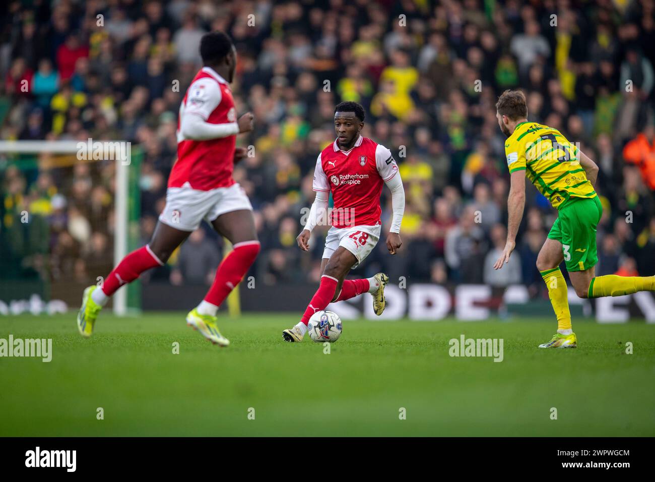 Sebastian Revan of Rotherham United is on the ball during the Sky Bet ...