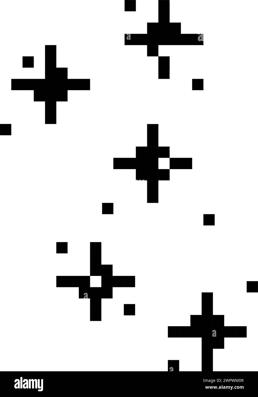Pixel sparkling stars 8 bit vector illustration Stock Vector Image & Art - Alamy