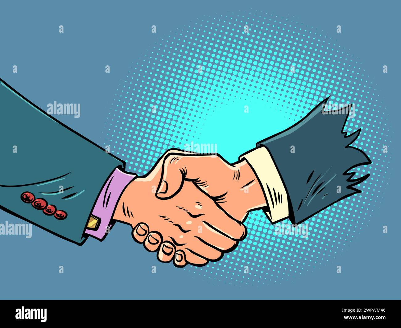 Handshake of male hands at a business meeting. Frustrated expectations ...