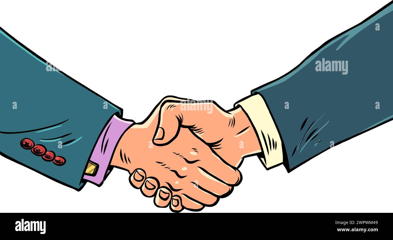 Handshake of male hands at a business meeting. Mutual respect between ...